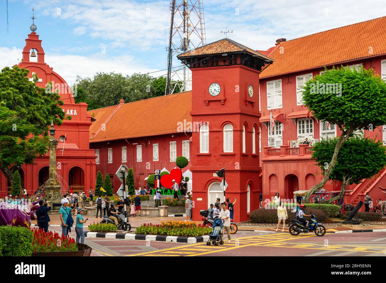 The Stadhuys in Dutch Square, Malacca, Malaysia Stock Photo - Alamy