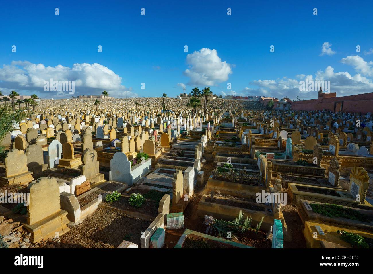 North Africa. Morocco. Rabat. Piling up of graves in the Muslim ...