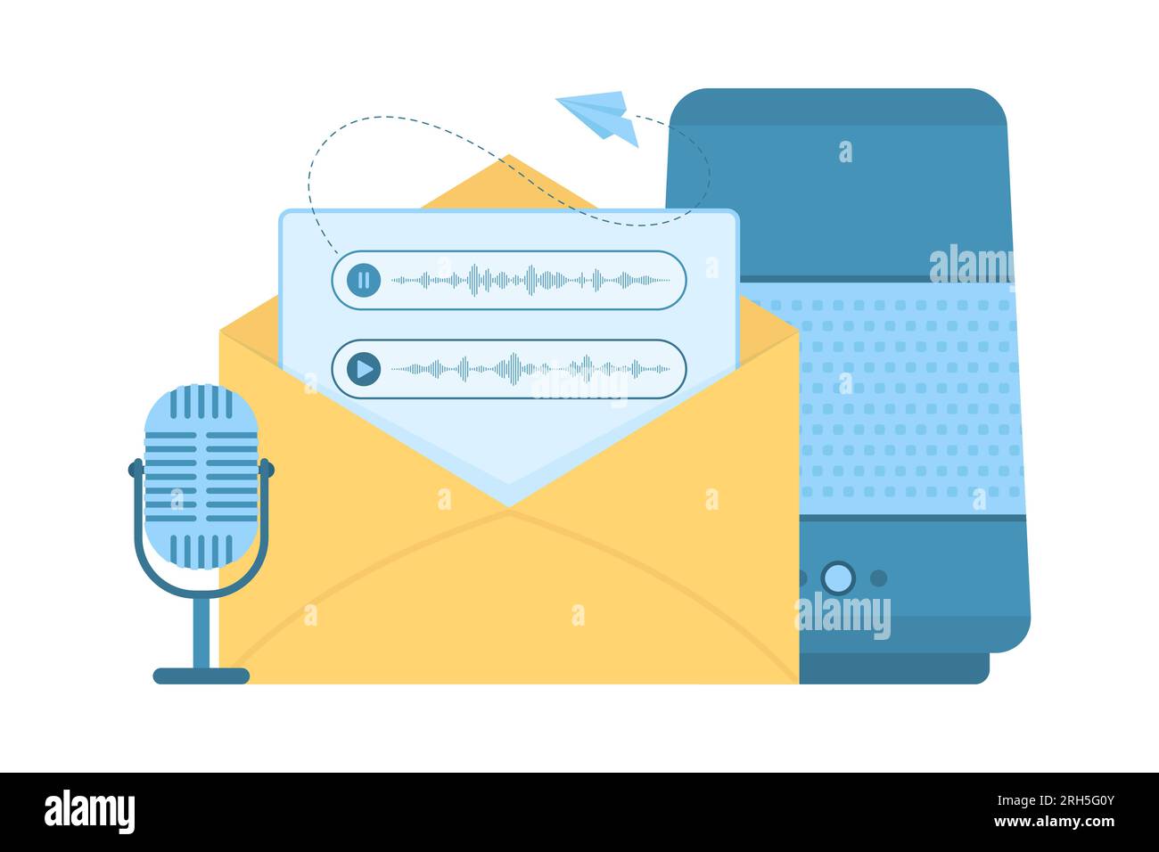 Smart speaker play Stock Vector Images - Alamy