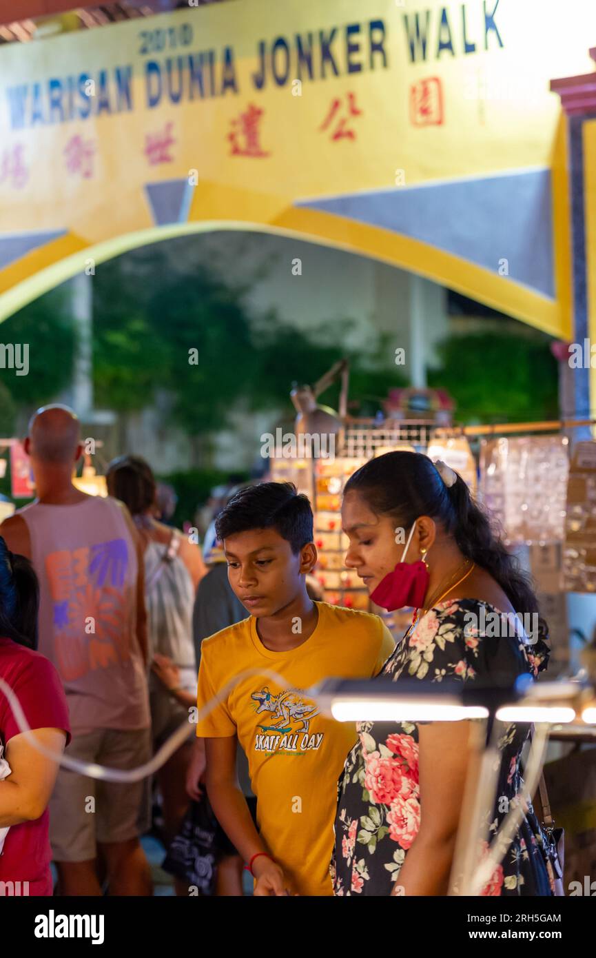 The Jonker Walk night market, Malacca, Malaysia Stock Photo - Alamy