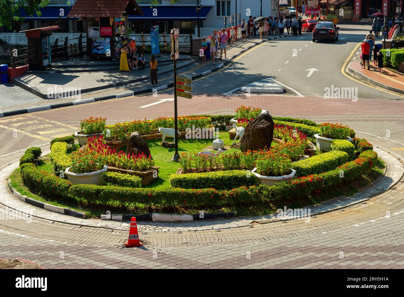 The Roundabout from above at Dutch Square, Malacca, Malaysia Stock ...