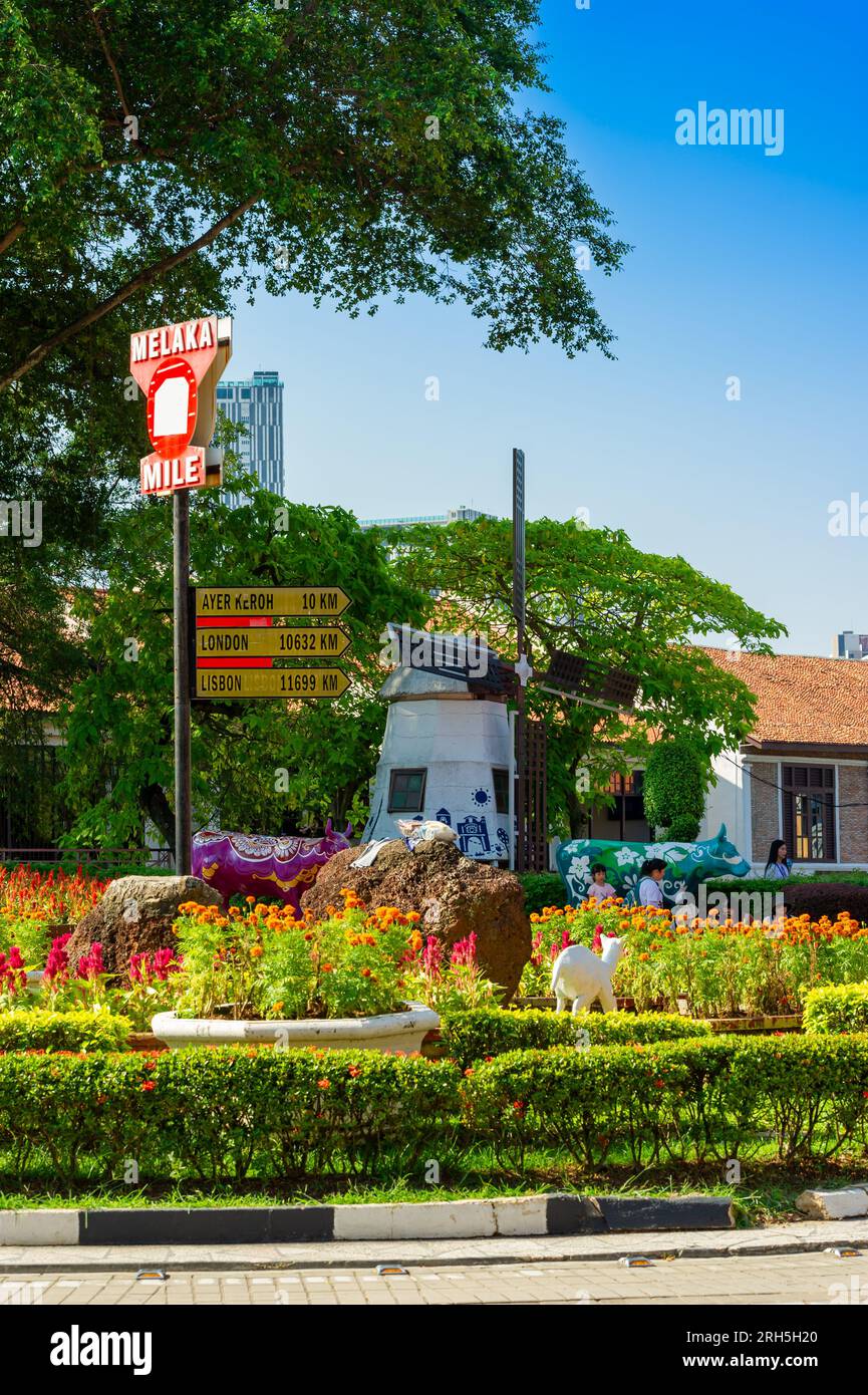 The Dutch Windmill at Red Square, Malacca, Malaysia Stock Photo - Alamy