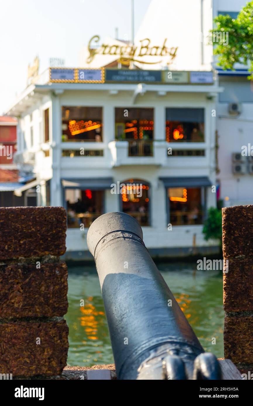 Bastion Middleburg on the Malacca River, Malacca, Malaysia Stock Photo ...