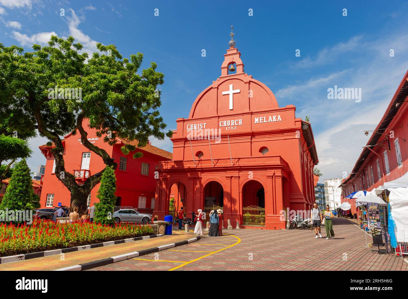 Christ Church Melaka, Dutch Square, Malacca, Malaysia Stock Photo - Alamy