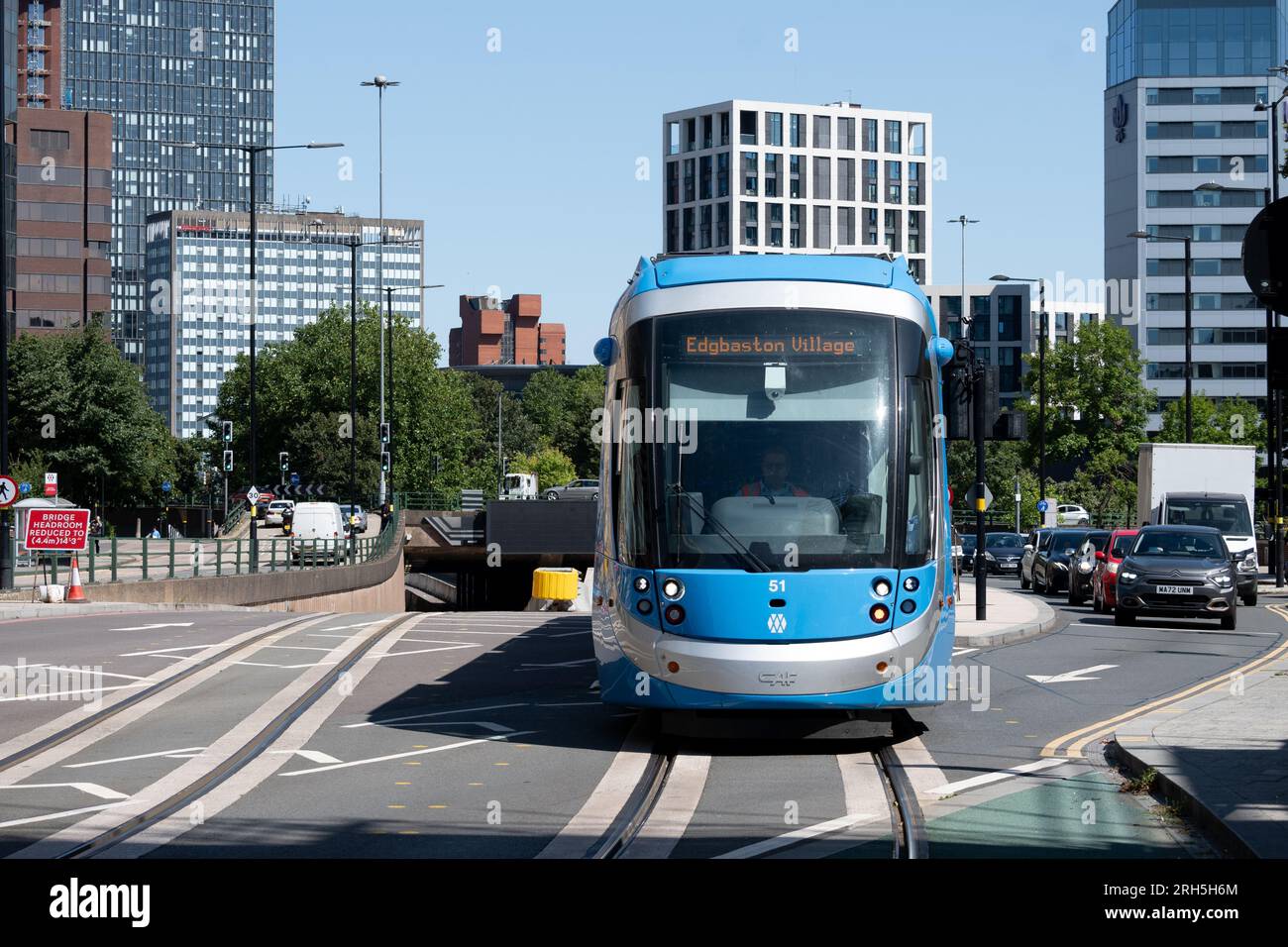 West Midlands Metro tram at Five Ways, Birmingham, West Midlands ...