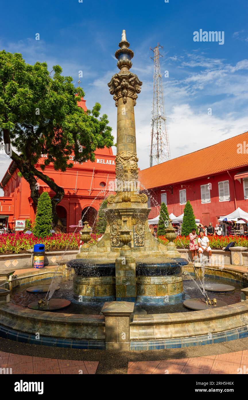 The Queen Victoria Memorial Fountain, Dutch Square, Malacca, Malaysia ...