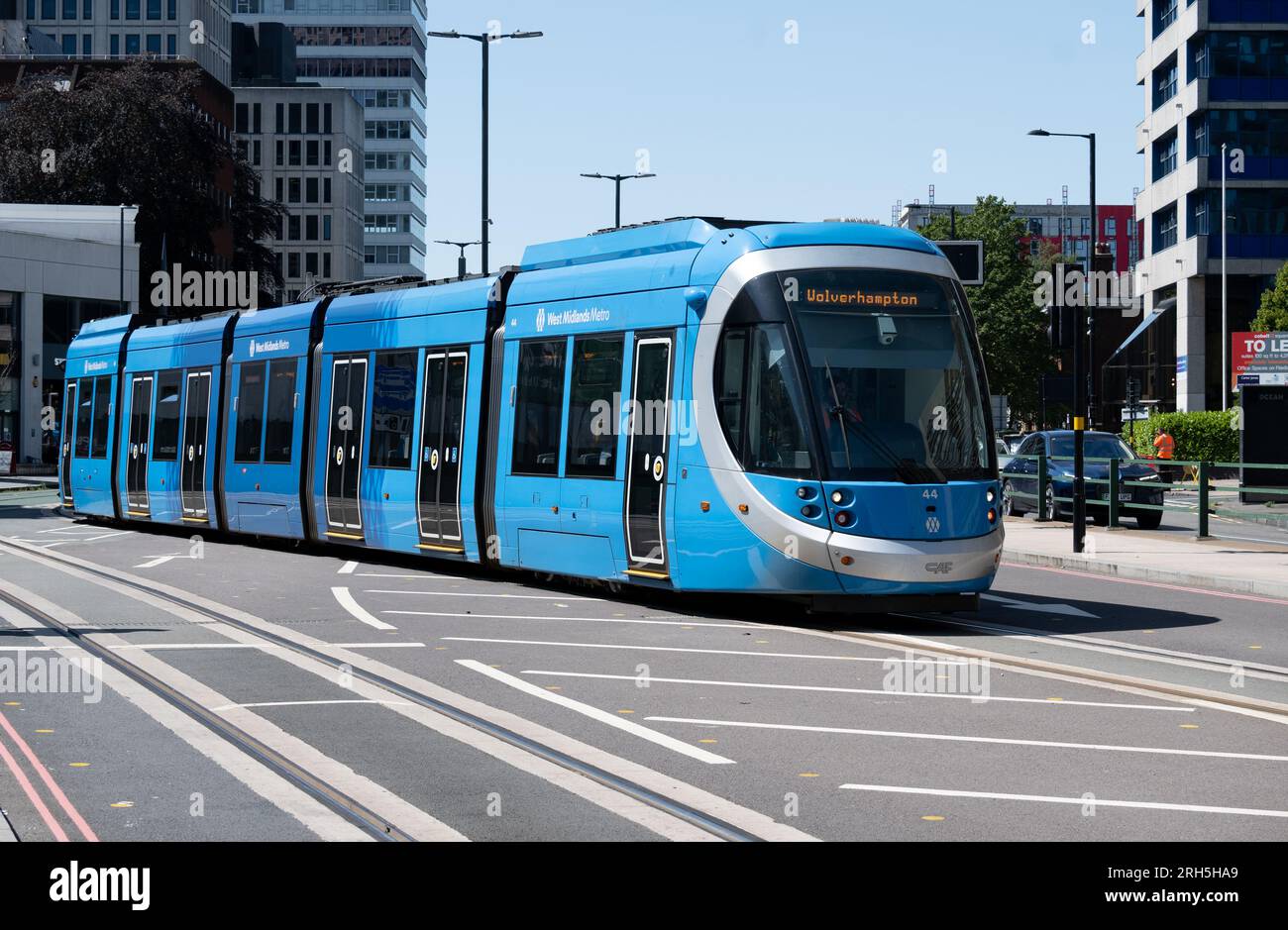 West Midlands Metro tram at Five Ways, Birmingham, UK Stock Photo - Alamy