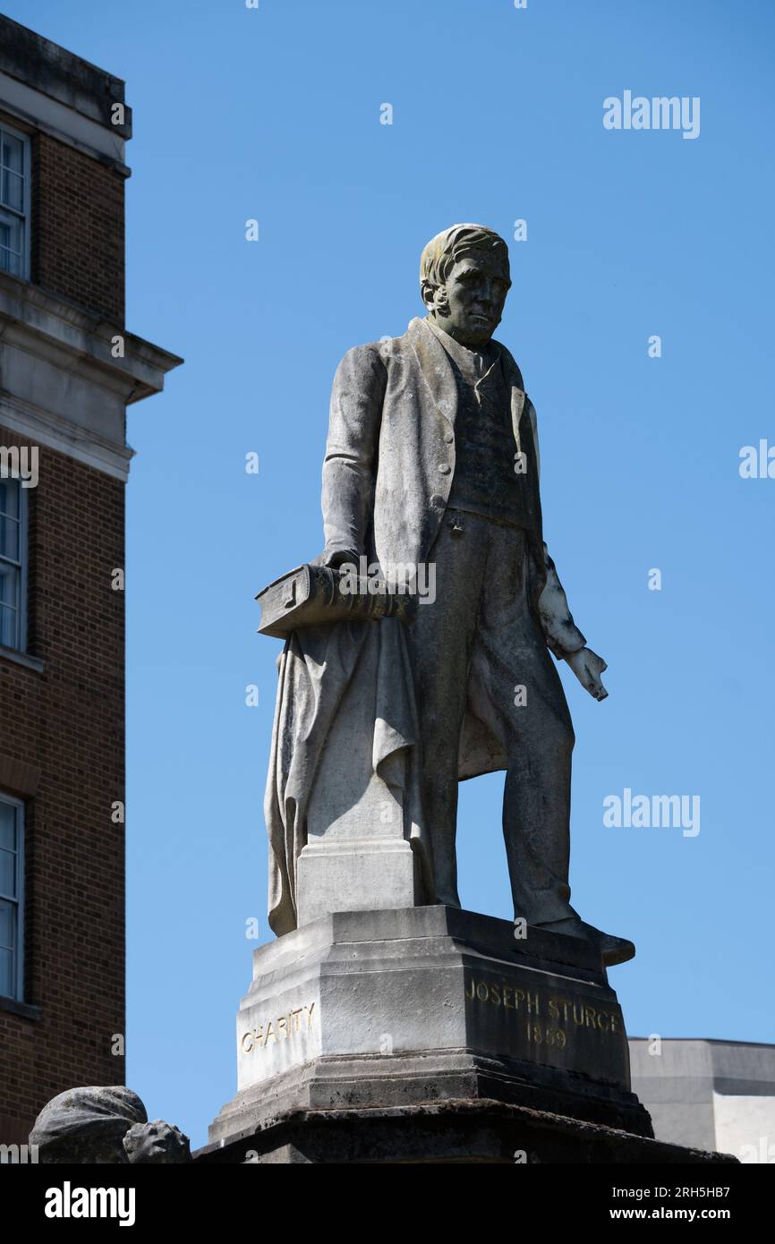 Joseph Sturge statue, Five Ways, Birmingham, West Midlands, England, UK ...