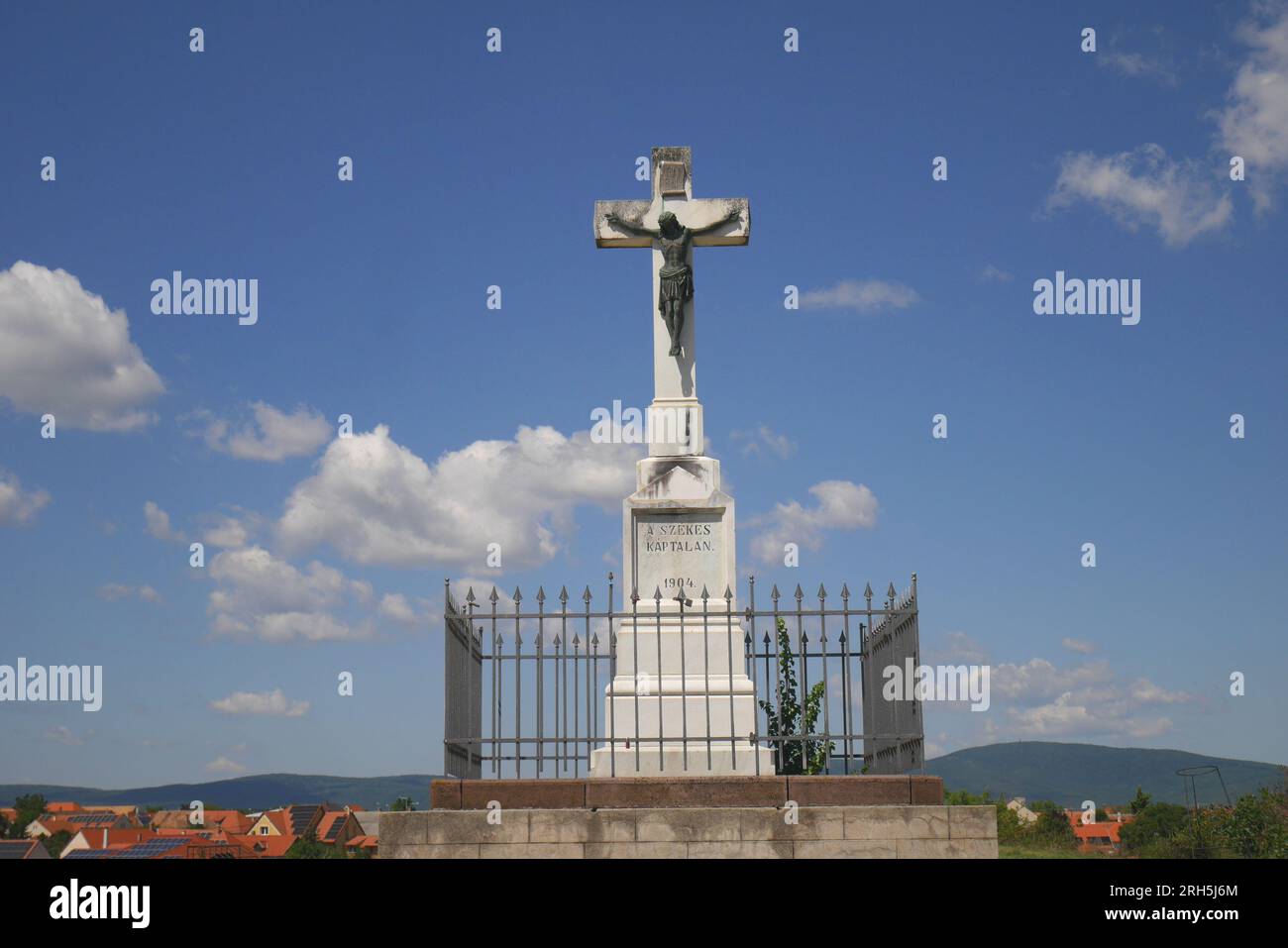 Benedict Hill Cross, St Benedict Hill, Veszprem, Hungary Stock Photo ...