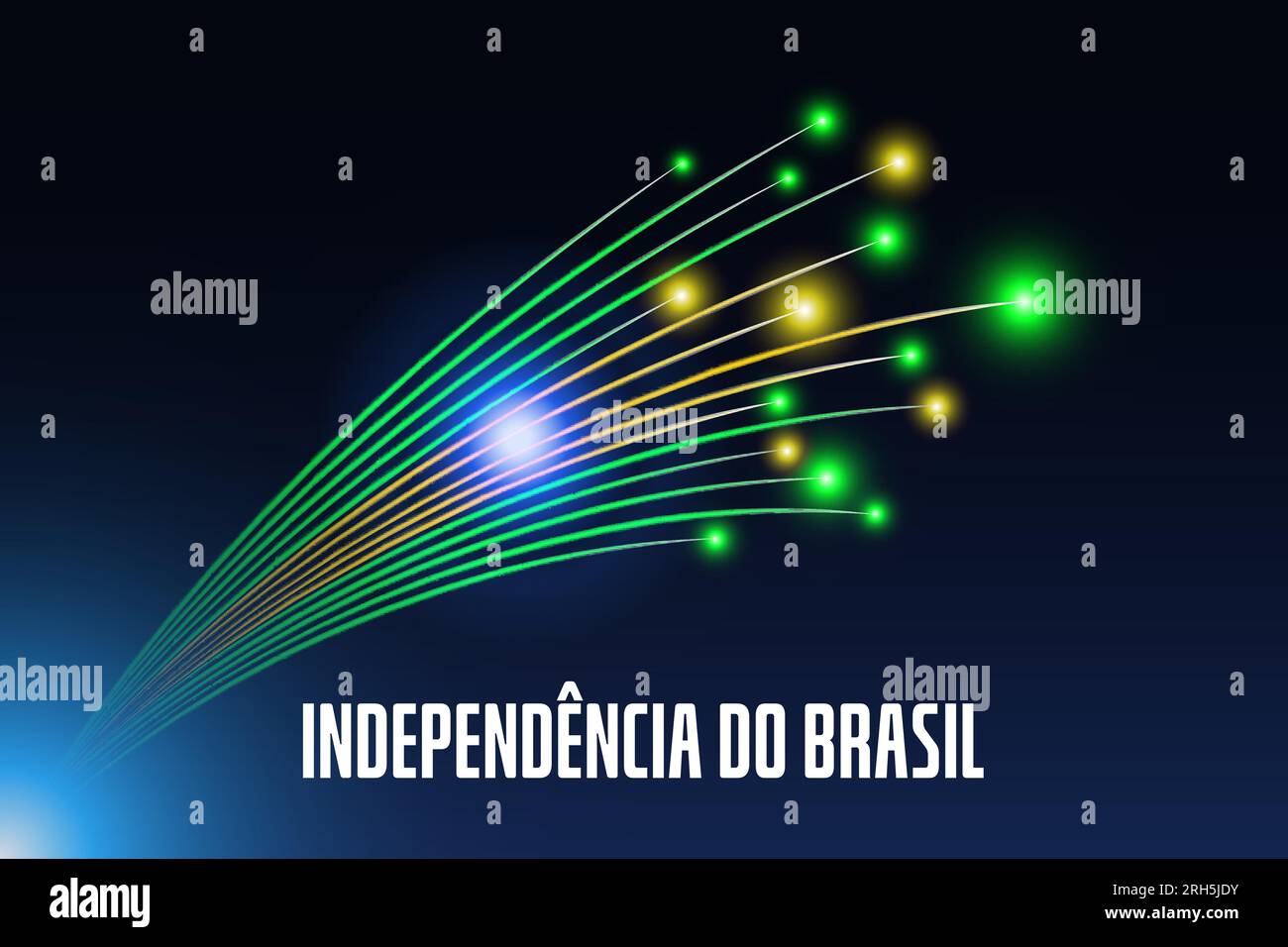 September 7, brazil independence day, brazilian colorful fireworks flag ...