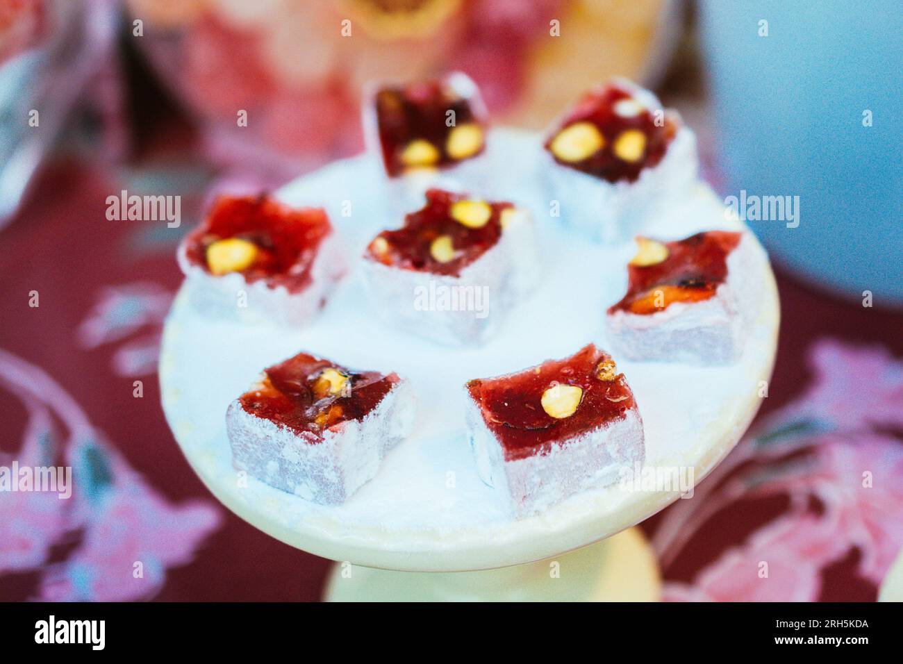 Traditional turkish delight lokum candy Stock Photo - Alamy