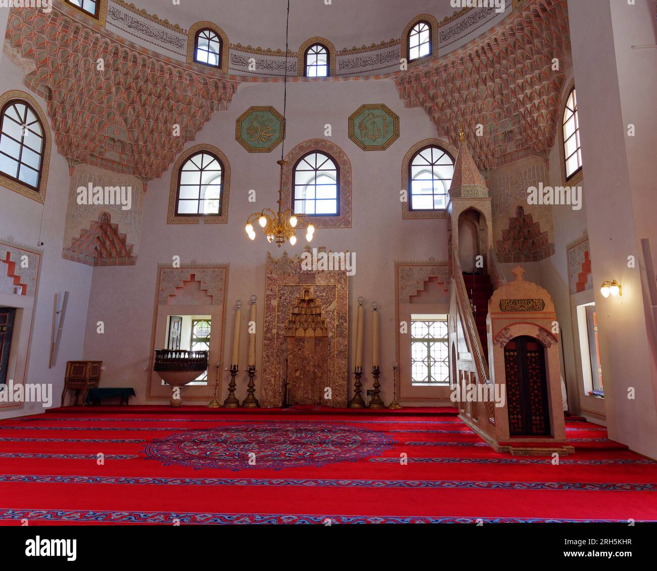 Interior of the Gazi Husrev-beg Mosque, a 16th Century Ottoman Mosque ...