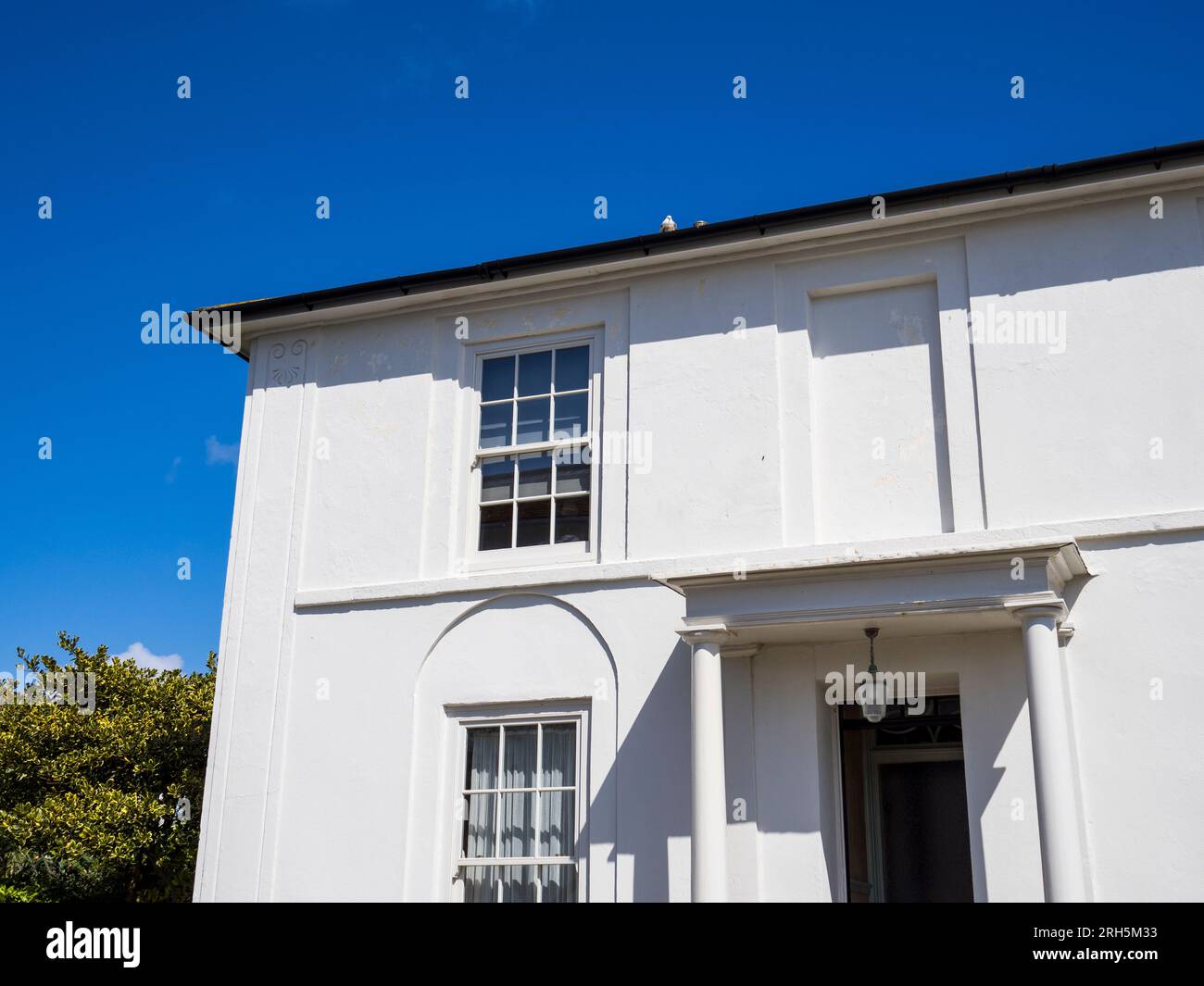 White Building, (House), with Sash Windows, Penzance, Cornwall, England ...