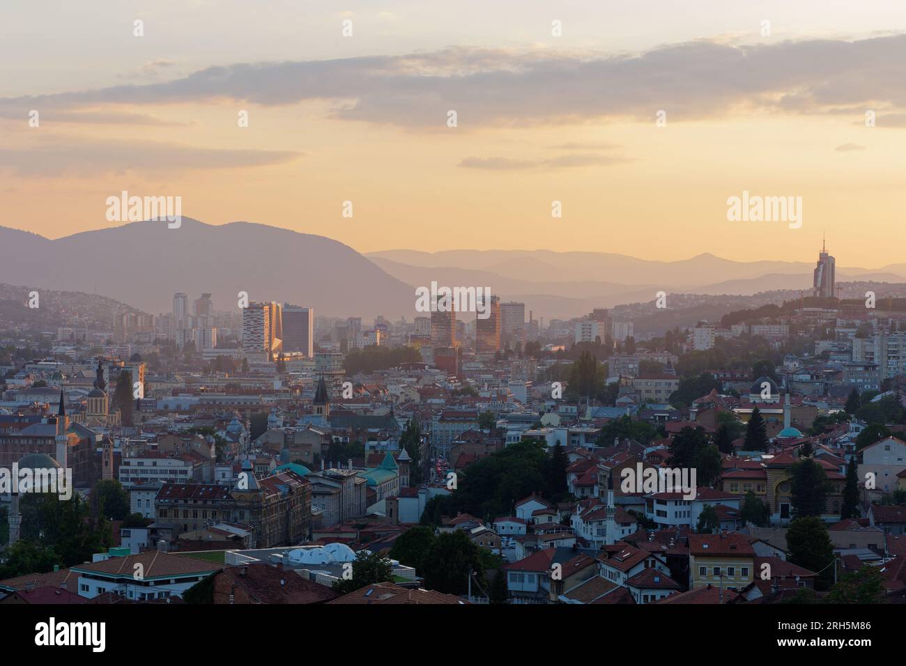 Sunset over sarajevo capital hi-res stock photography and images - Alamy