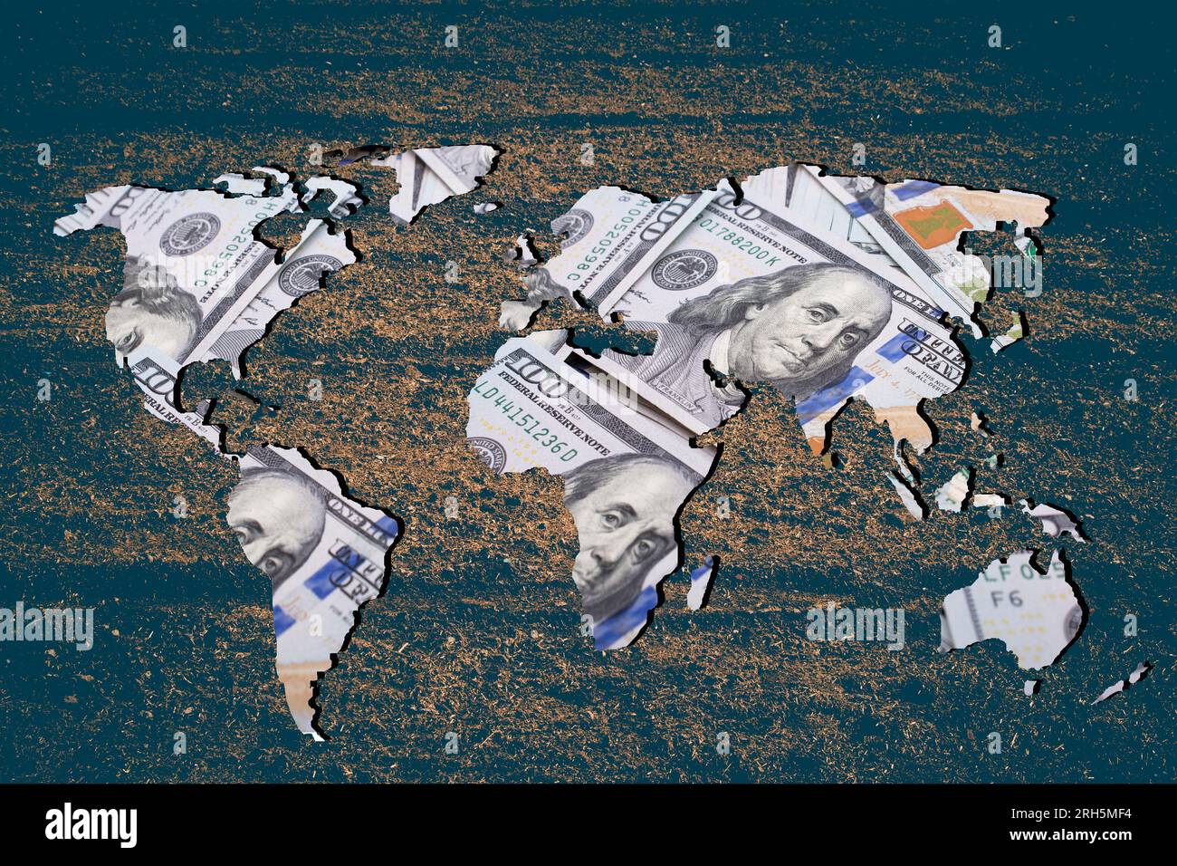 Banknotes world map hi-res stock photography and images - Alamy