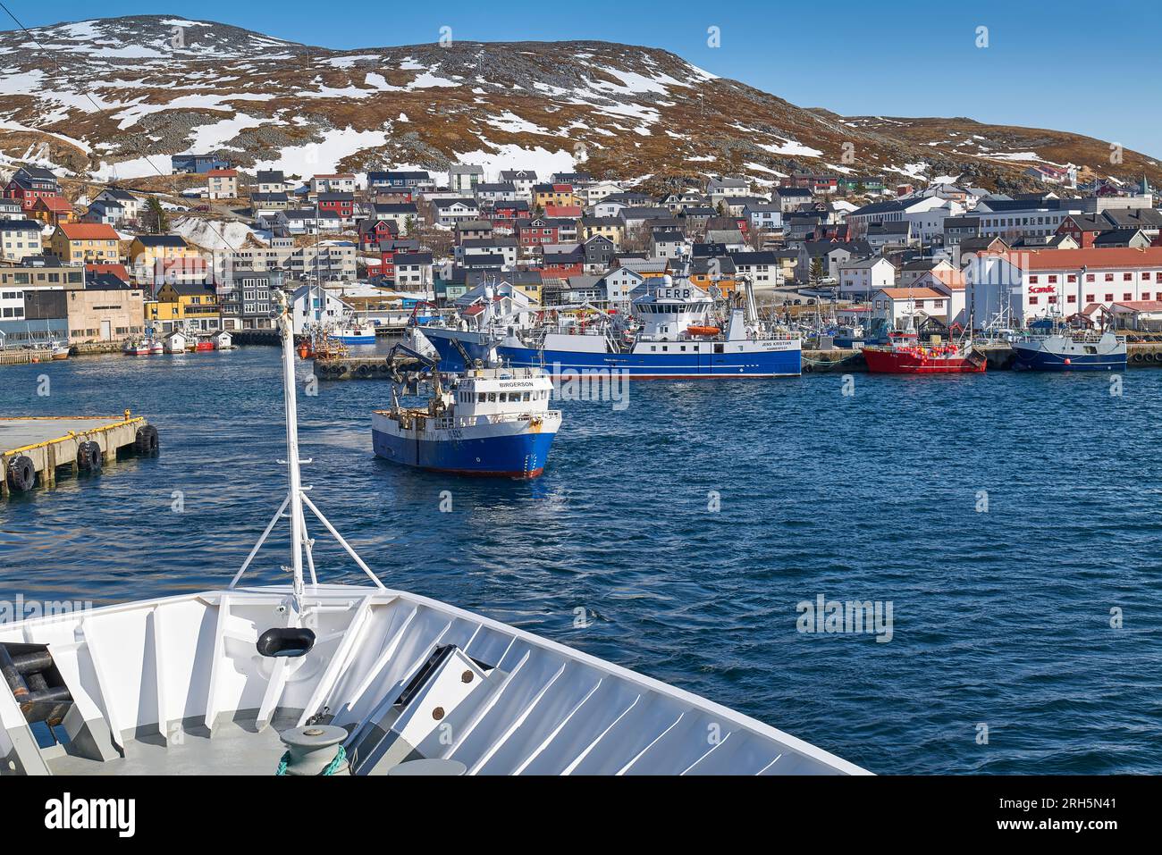 The Small Norwegian Fishing Community Of Honningsvåg, Located On The ...