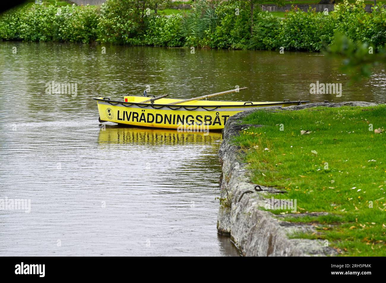 Boat in Orebro Sweden with text in swedish saying life saving boat ...