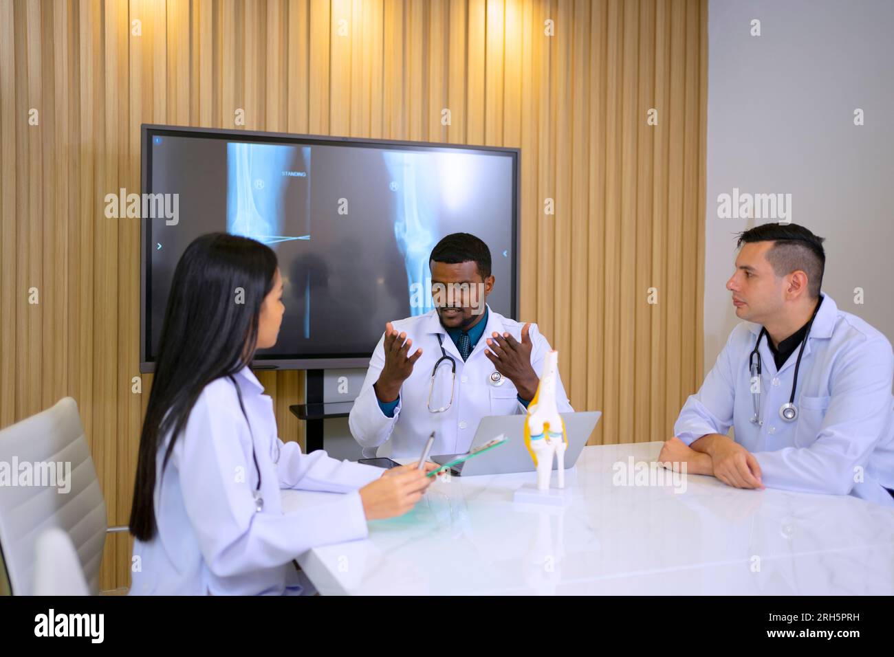 Doctors are meeting for bone surgery. Healthcare and medical concept ...
