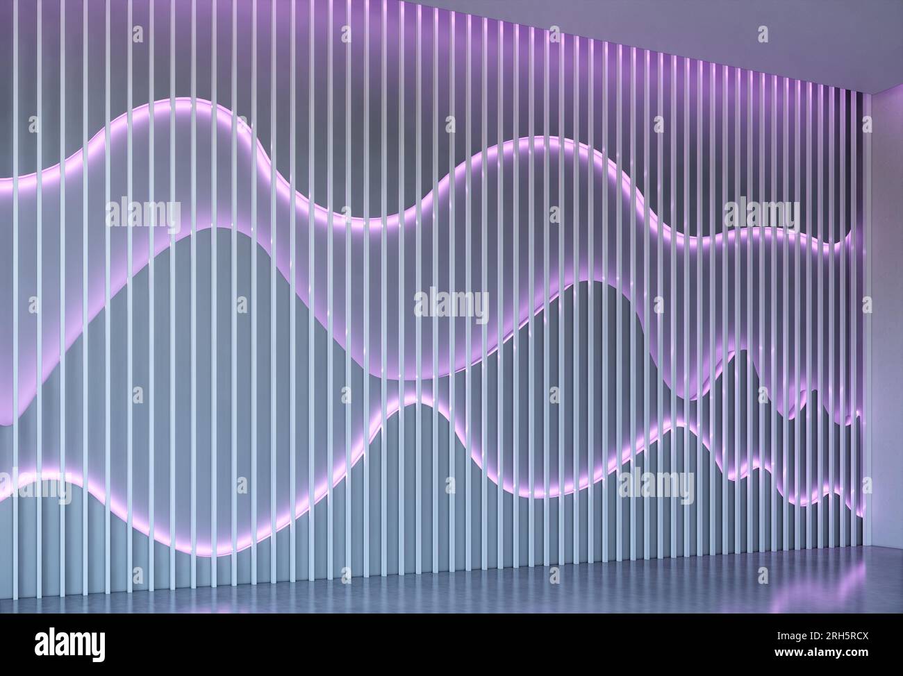 Unique decorative wall panel interior design, 3d illustration render ...