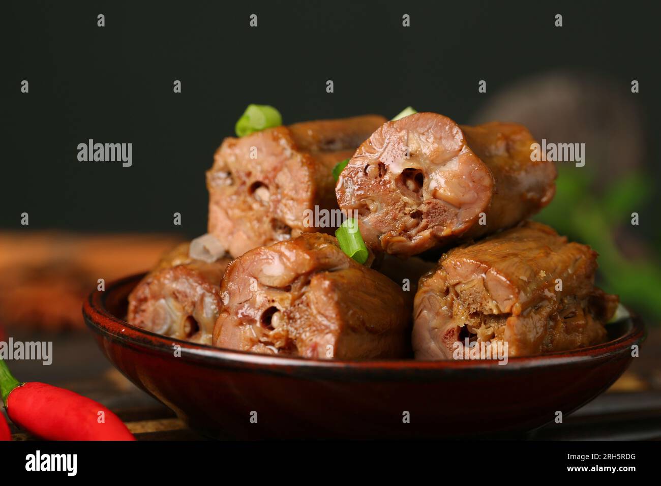 Marinated Duck neck in Spiced Sauce Stock Photo - Alamy