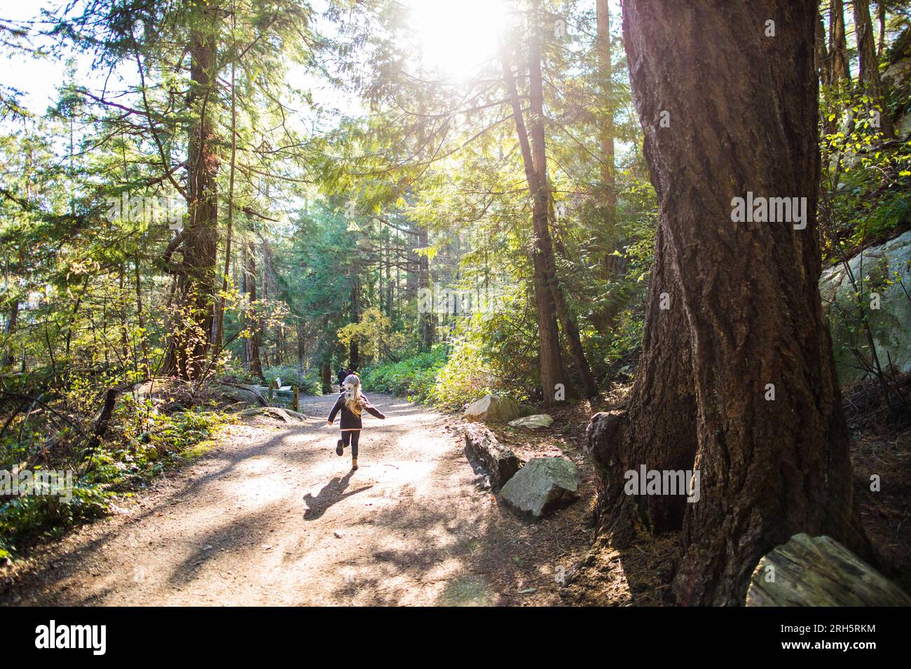 Girl in nature, running free, having fun, outdoor adventure Stock Photo ...