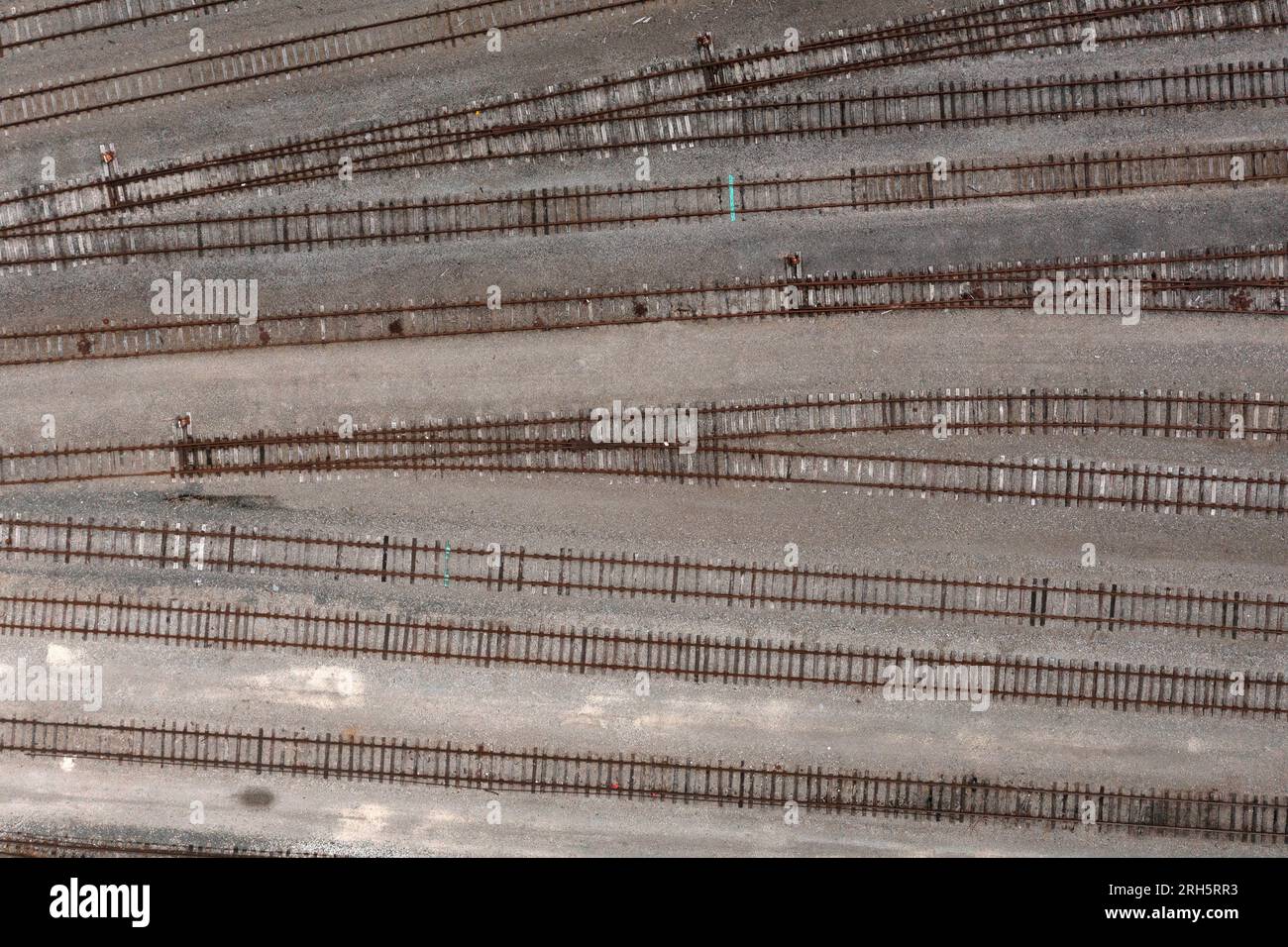 Looking down on railroad rail hi-res stock photography and images - Alamy