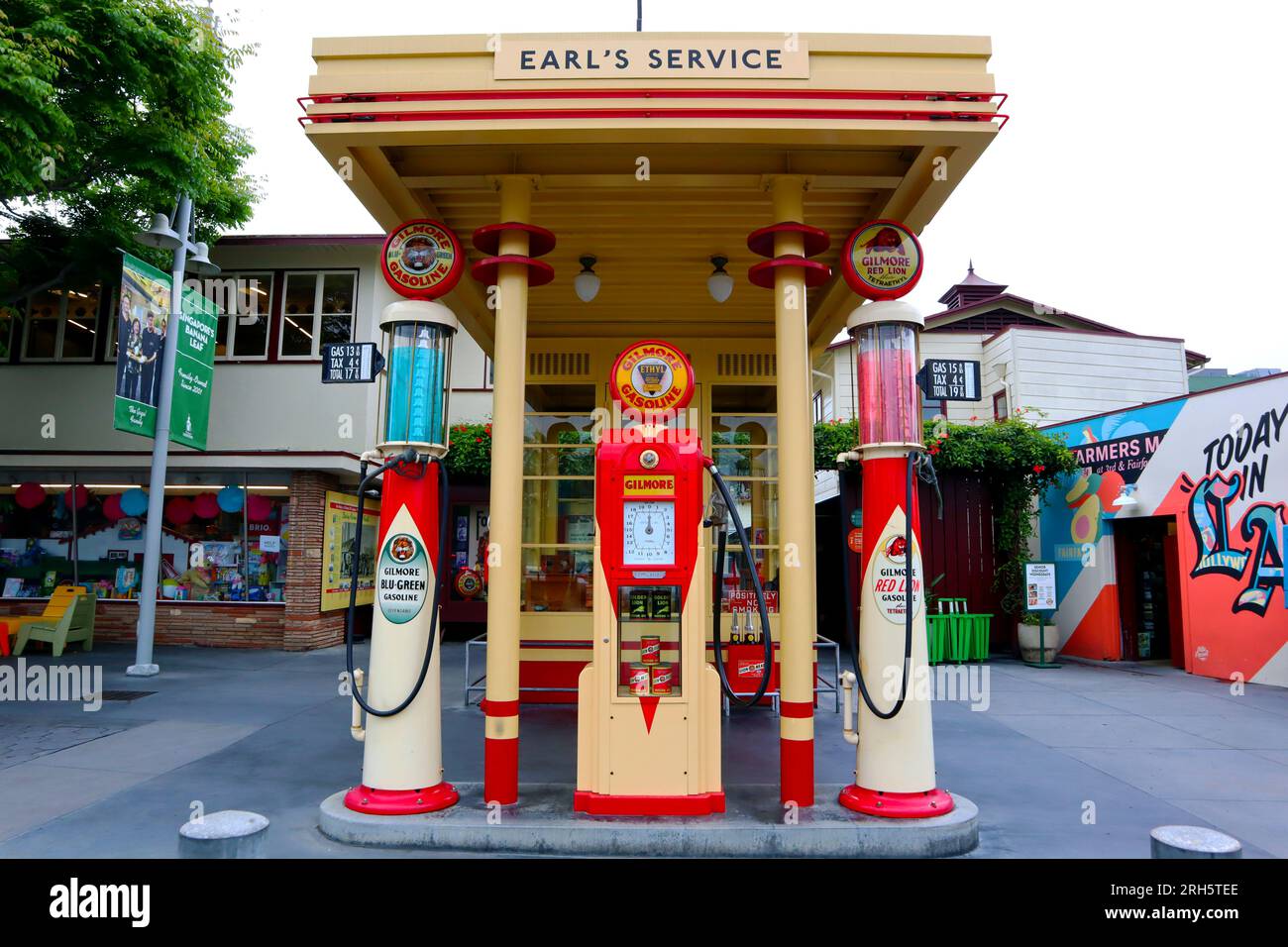 Los Angeles, California: Gilmore Oil Company Gasoline Station at The ...