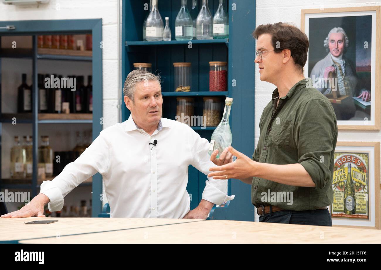 Labour leader Sir Keir Starmer (left) and CEO Ian Stirling during a ...
