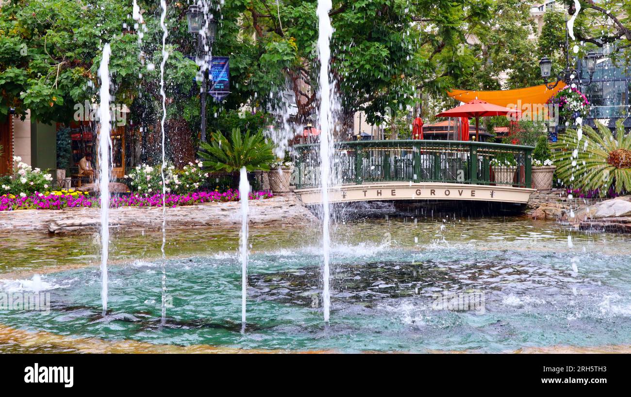 Los Angeles, California: Dancing Fountain at The Grove, a retail and ...