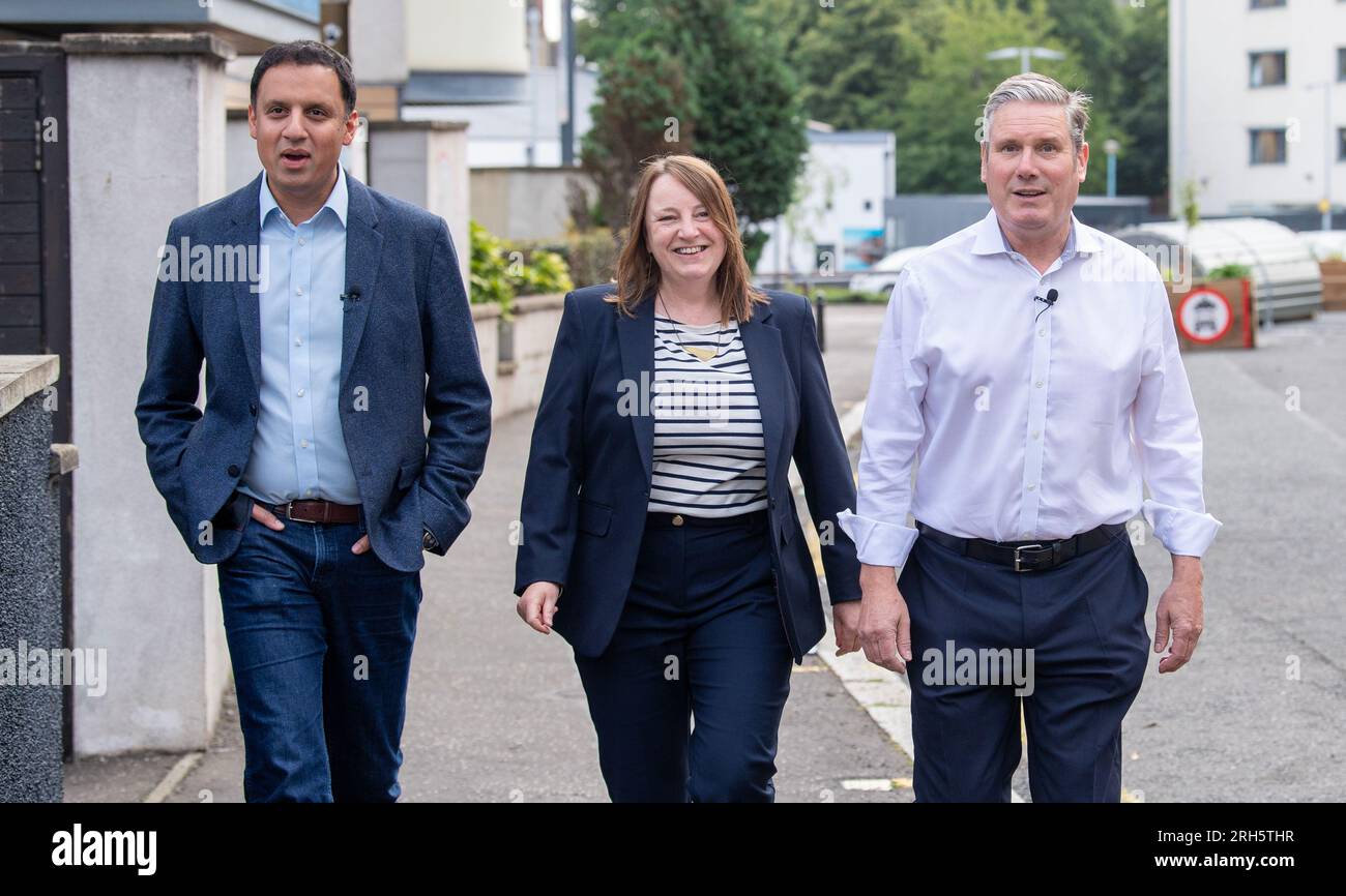 (Left- right) Scottish Labour leader Anas Sarwar, Scottish Labour ...