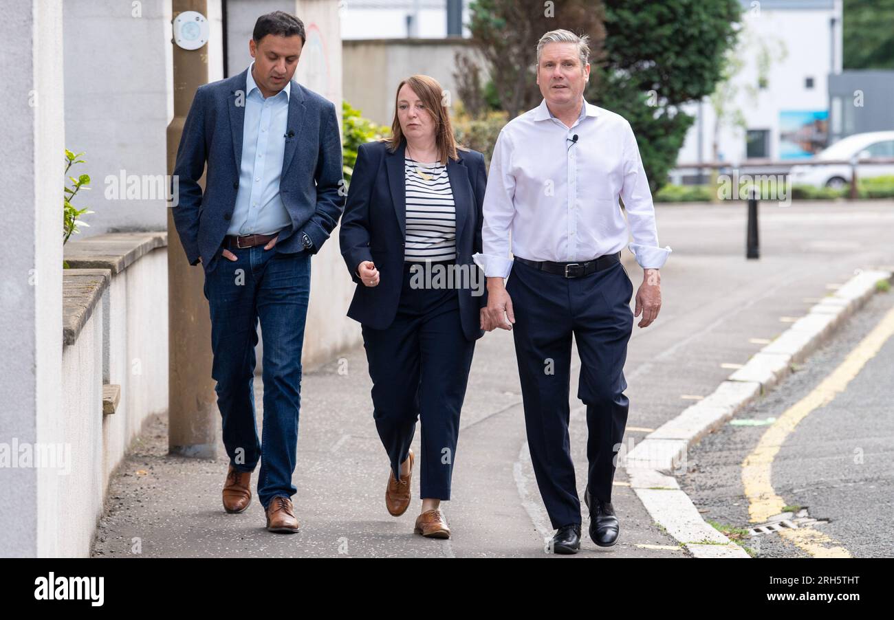 (Left- right) Scottish Labour leader Anas Sarwar, Scottish Labour ...