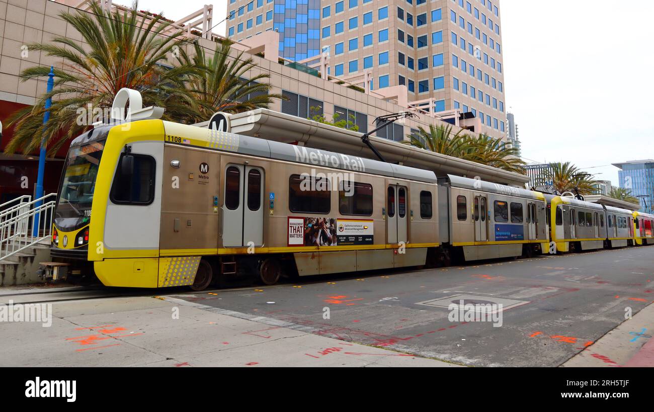 Long Beach, California: Metro Rail Train A Line from Azusa to Long ...