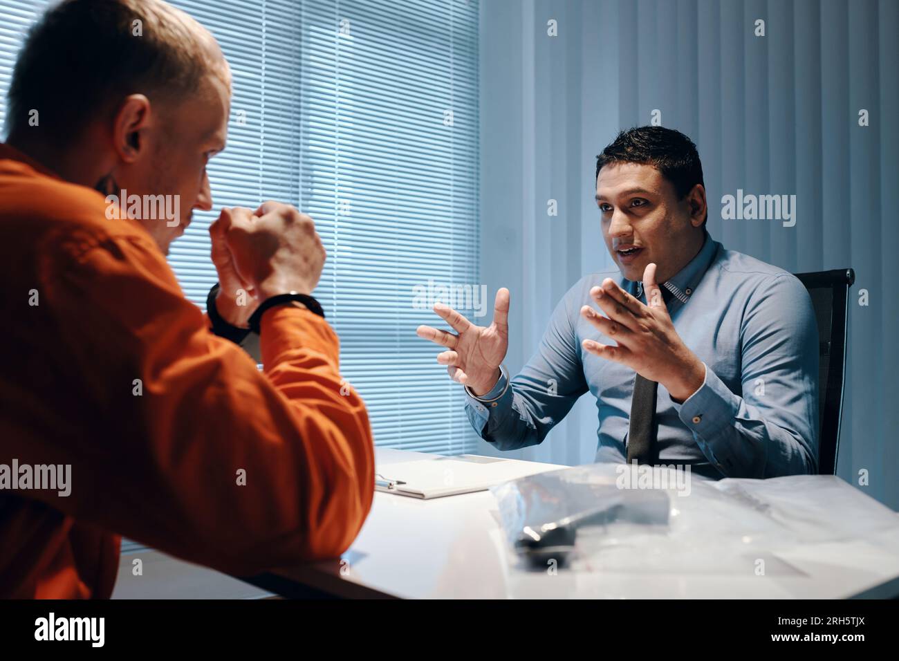 Interrogation room policeman hi-res stock photography and images - Alamy