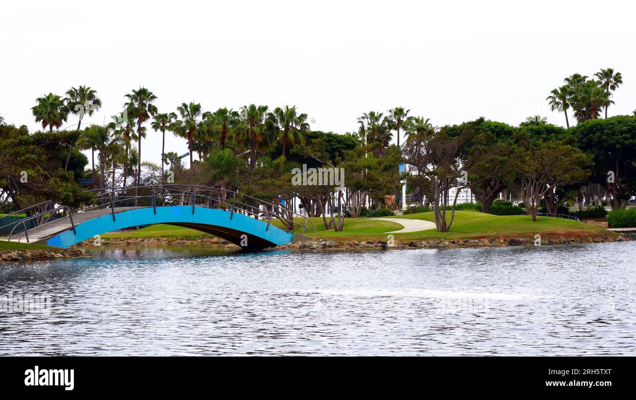 Long Beach, California: Rainbow Lagoon Park located north of Shoreline Drive and Linden Avenue ...