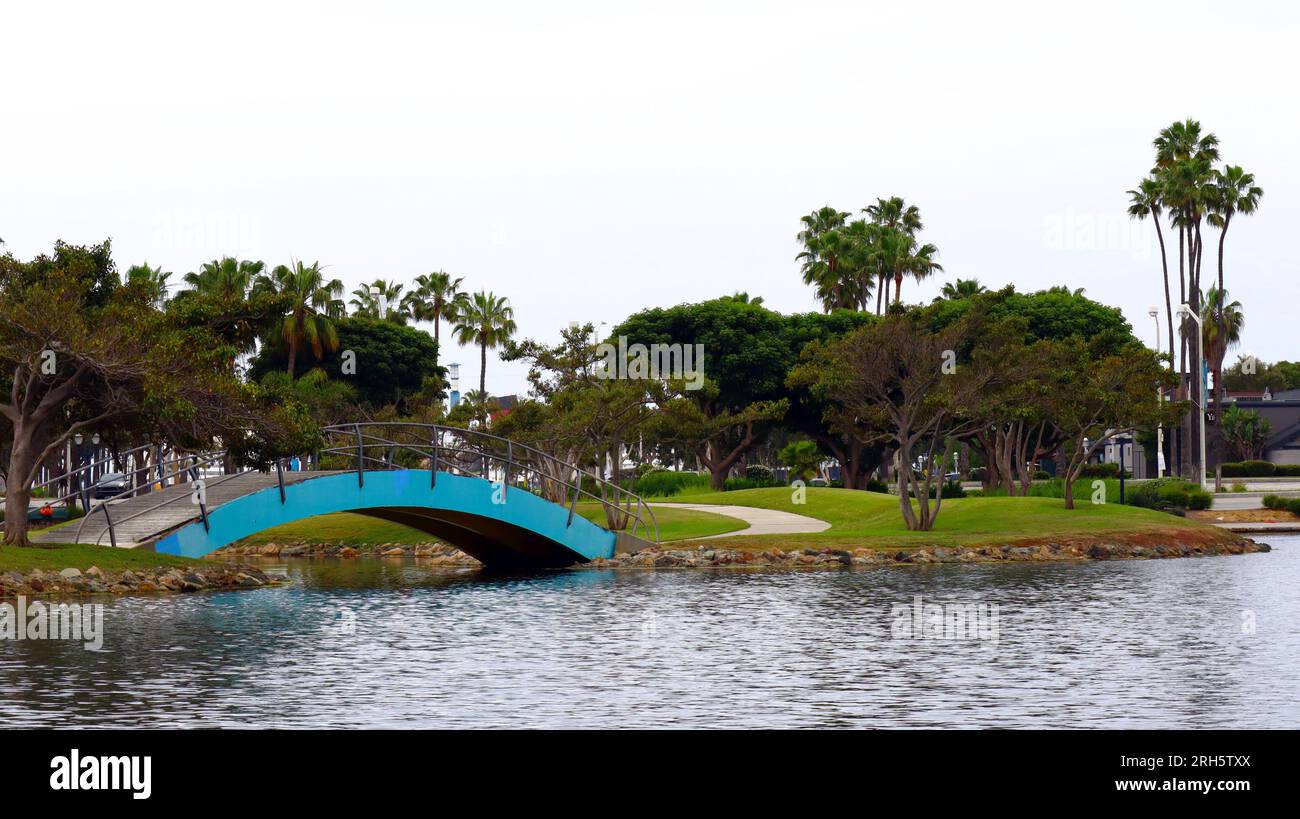 Long Beach, California: Rainbow Lagoon Park located north of Shoreline Drive and Linden Avenue ...