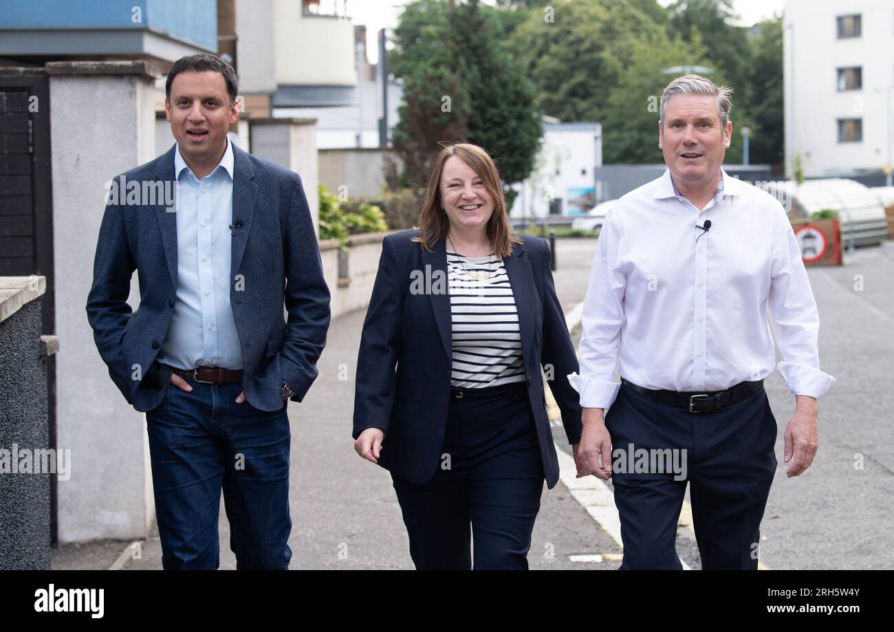 (Left- right) Scottish Labour leader Anas Sarwar, Scottish Labour ...