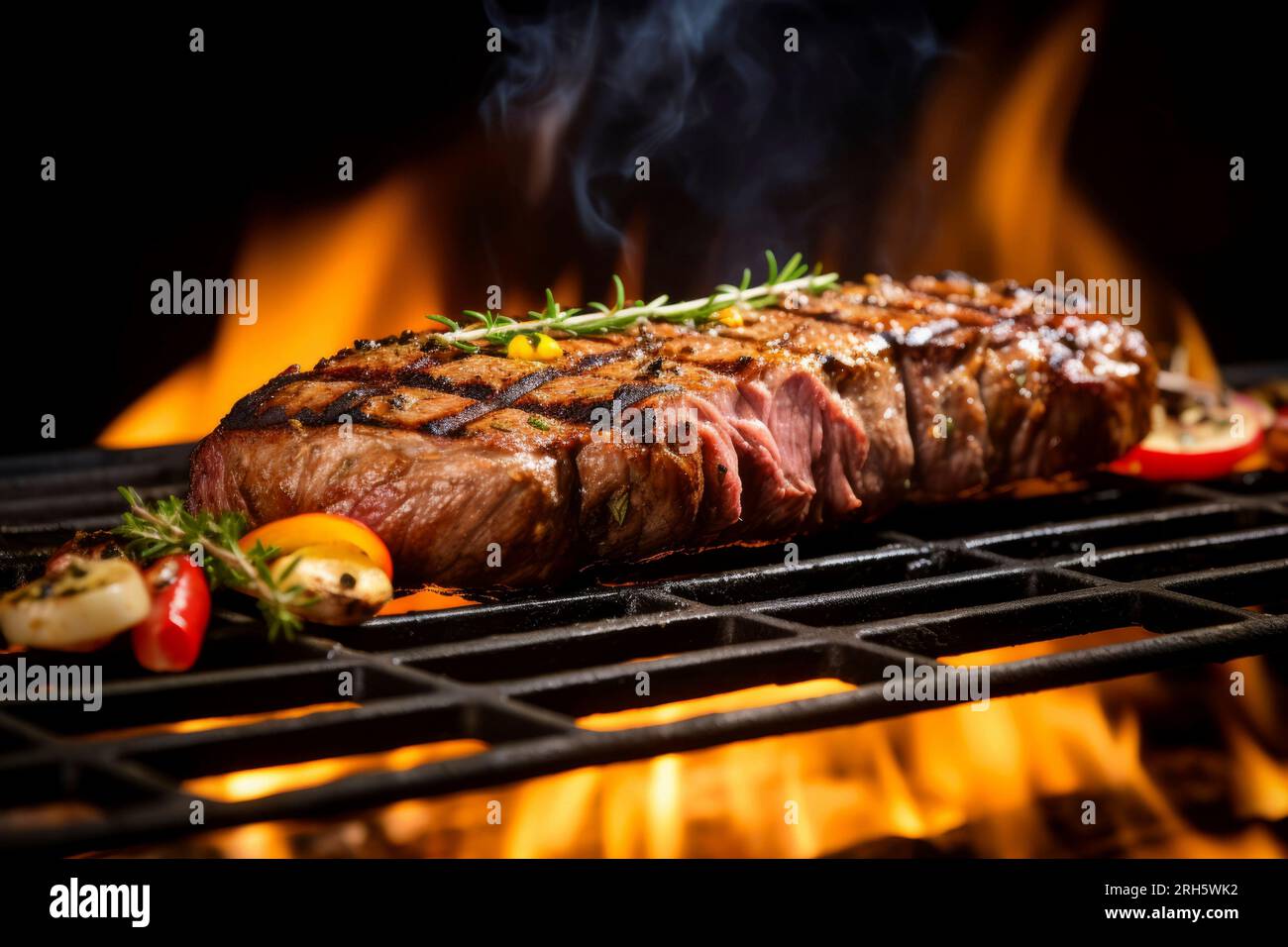 Perfectly grilled meat food composition showcasing its juicy and ...