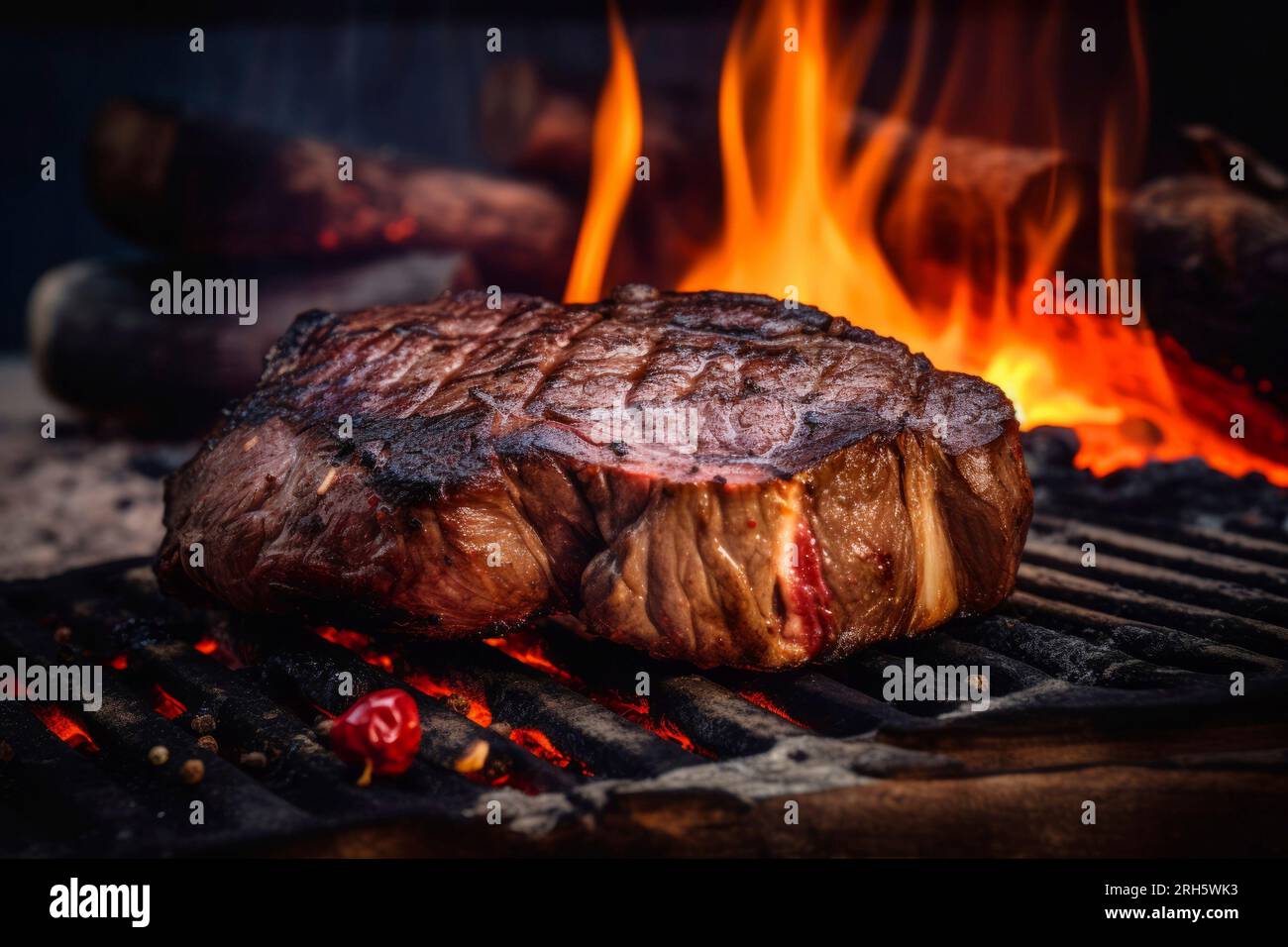 Perfectly grilled meat food composition showcasing its juicy and ...