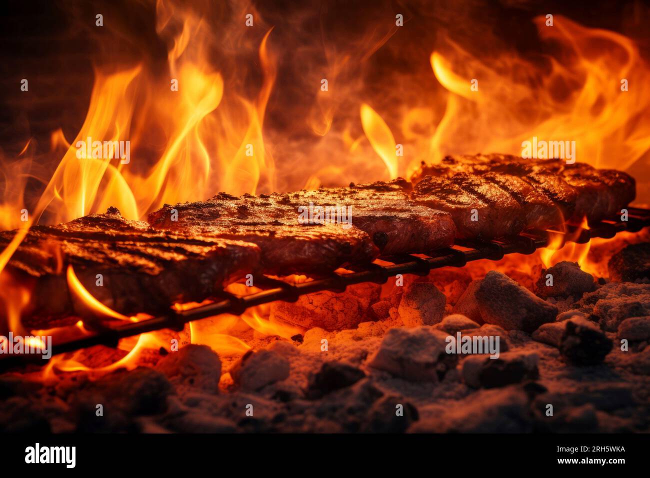 Perfectly grilled meat food composition showcasing its juicy and ...