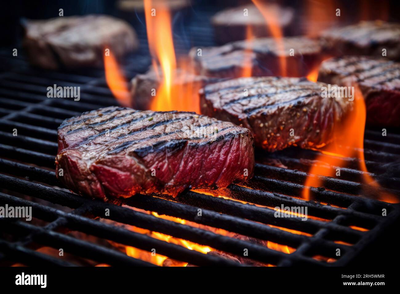 Perfectly grilled meat food composition showcasing its juicy and ...