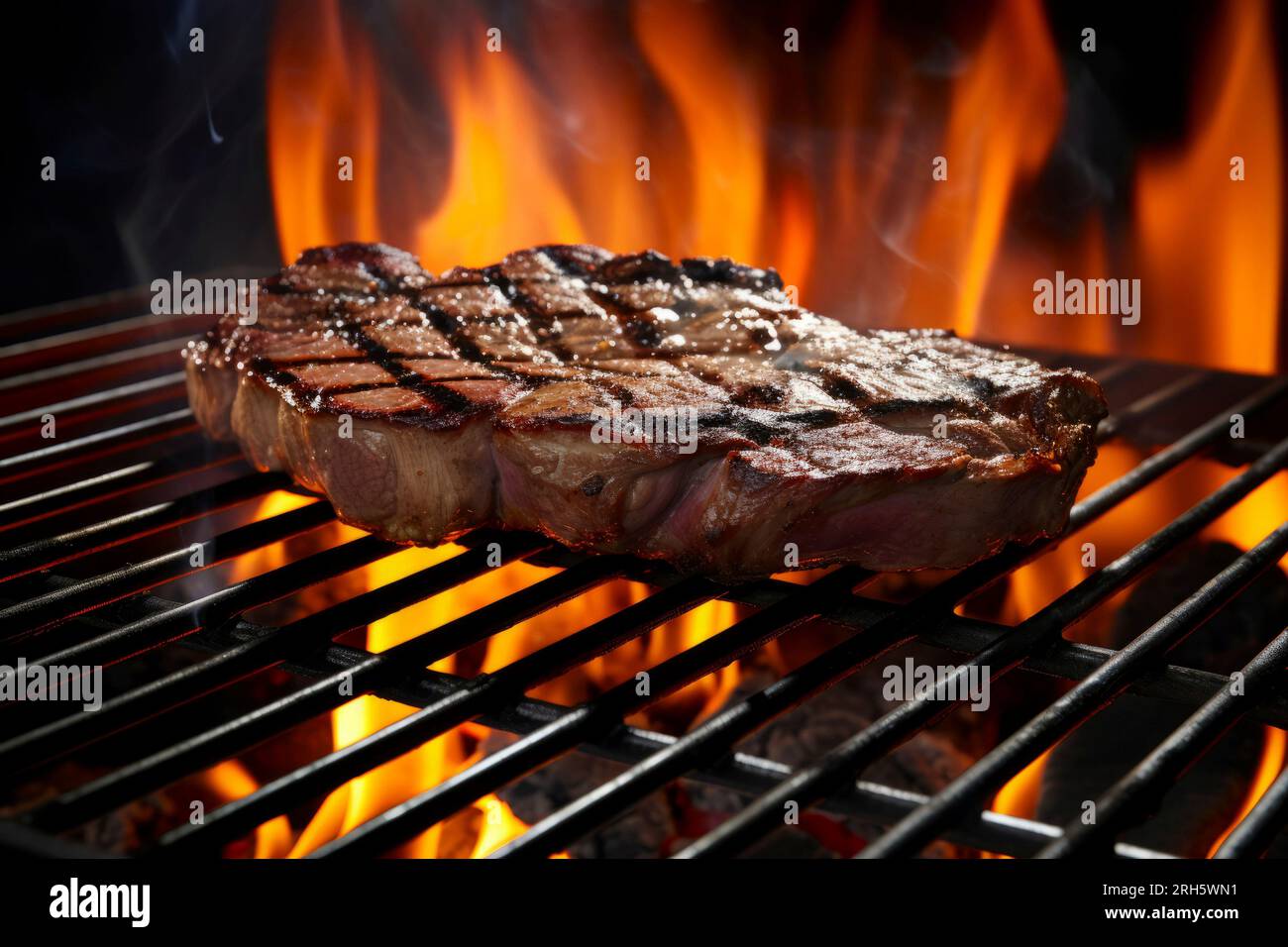 Perfectly grilled meat food composition showcasing its juicy and ...