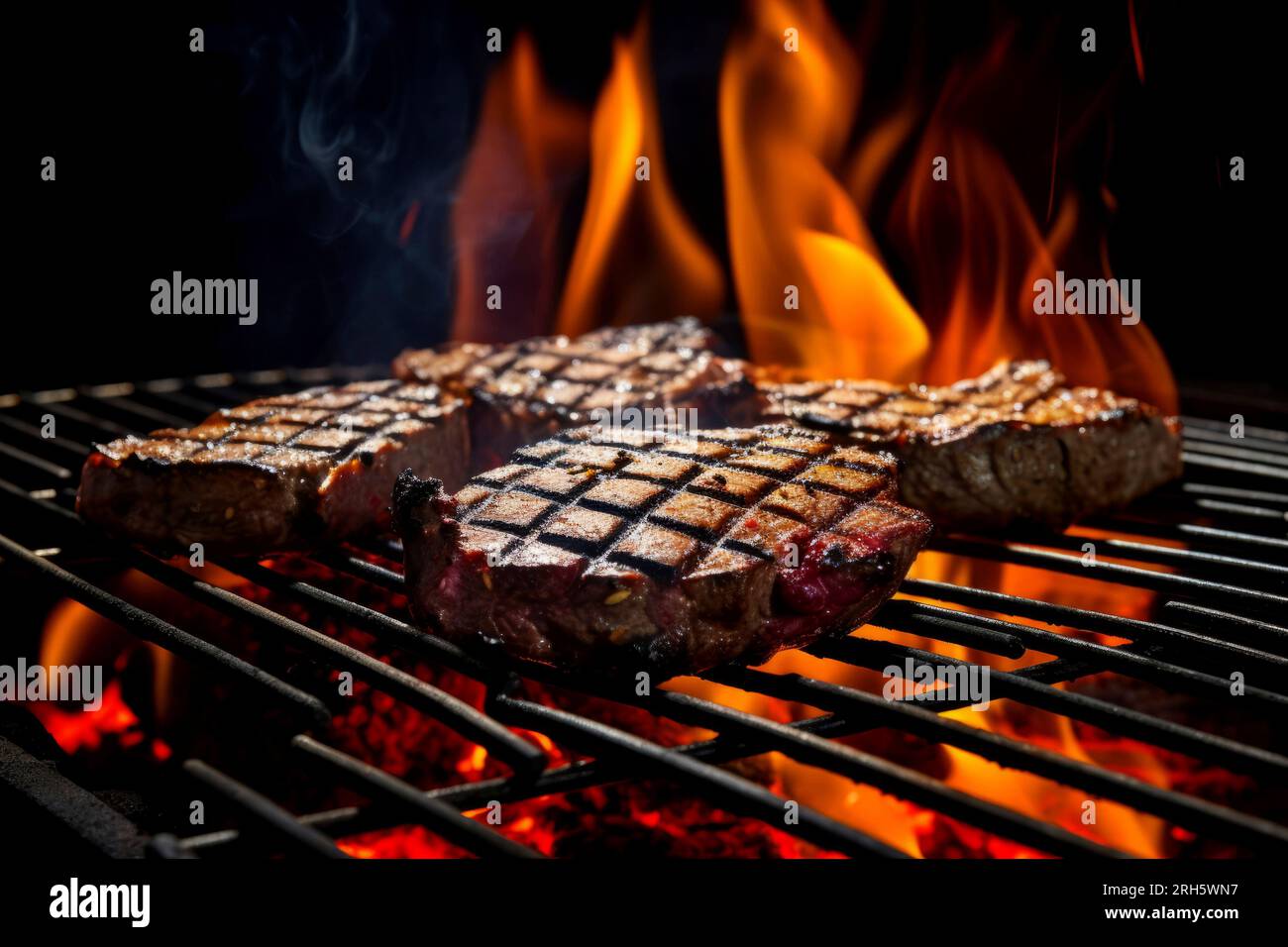 Perfectly grilled meat food composition showcasing its juicy and ...