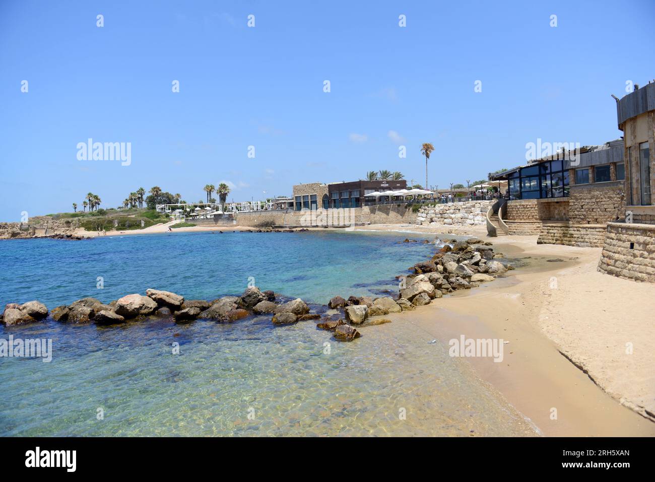 The picturesque Caesarea Harbor in Caesarea, Israel Stock Photo - Alamy