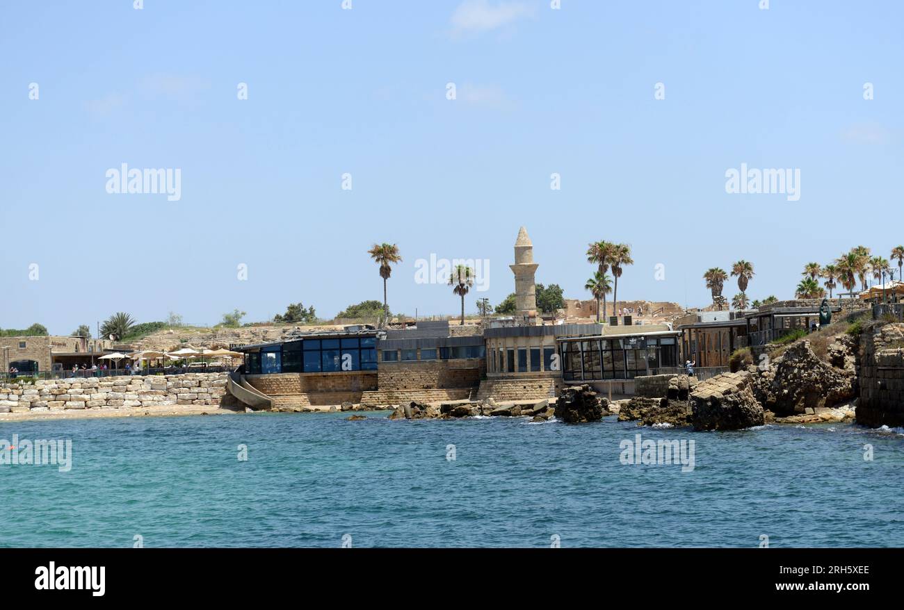 The picturesque Caesarea Harbor in Caesarea, Israel Stock Photo - Alamy