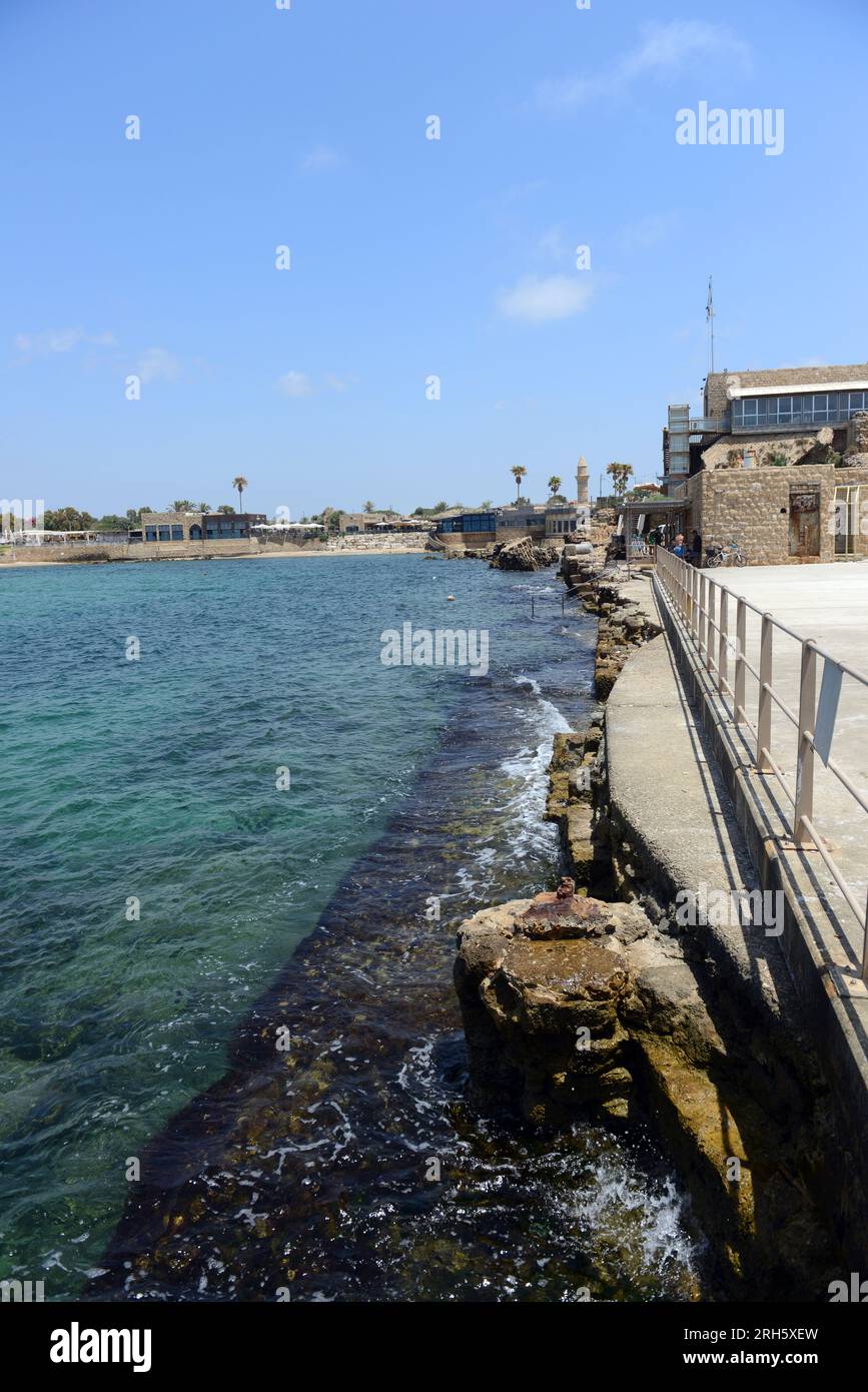 The picturesque Caesarea Harbor in Caesarea, Israel Stock Photo - Alamy
