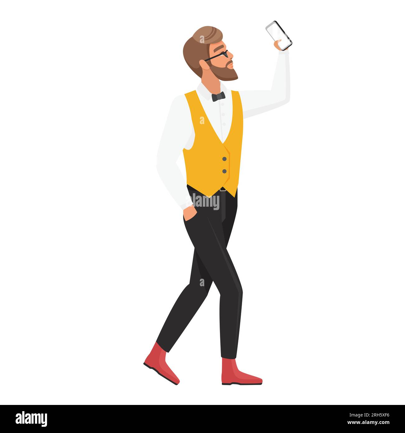 Cartoon man looking at photograph hi-res stock photography and images - Alamy