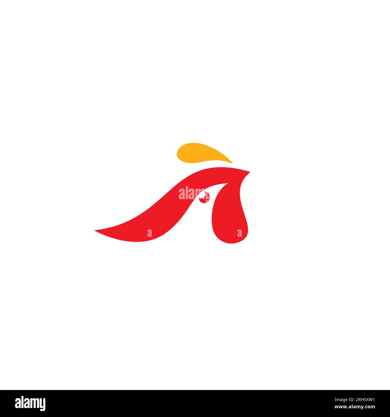 Letter A Chicken Logo Design. Rooster Letter A Logo Stock Vector Image ...