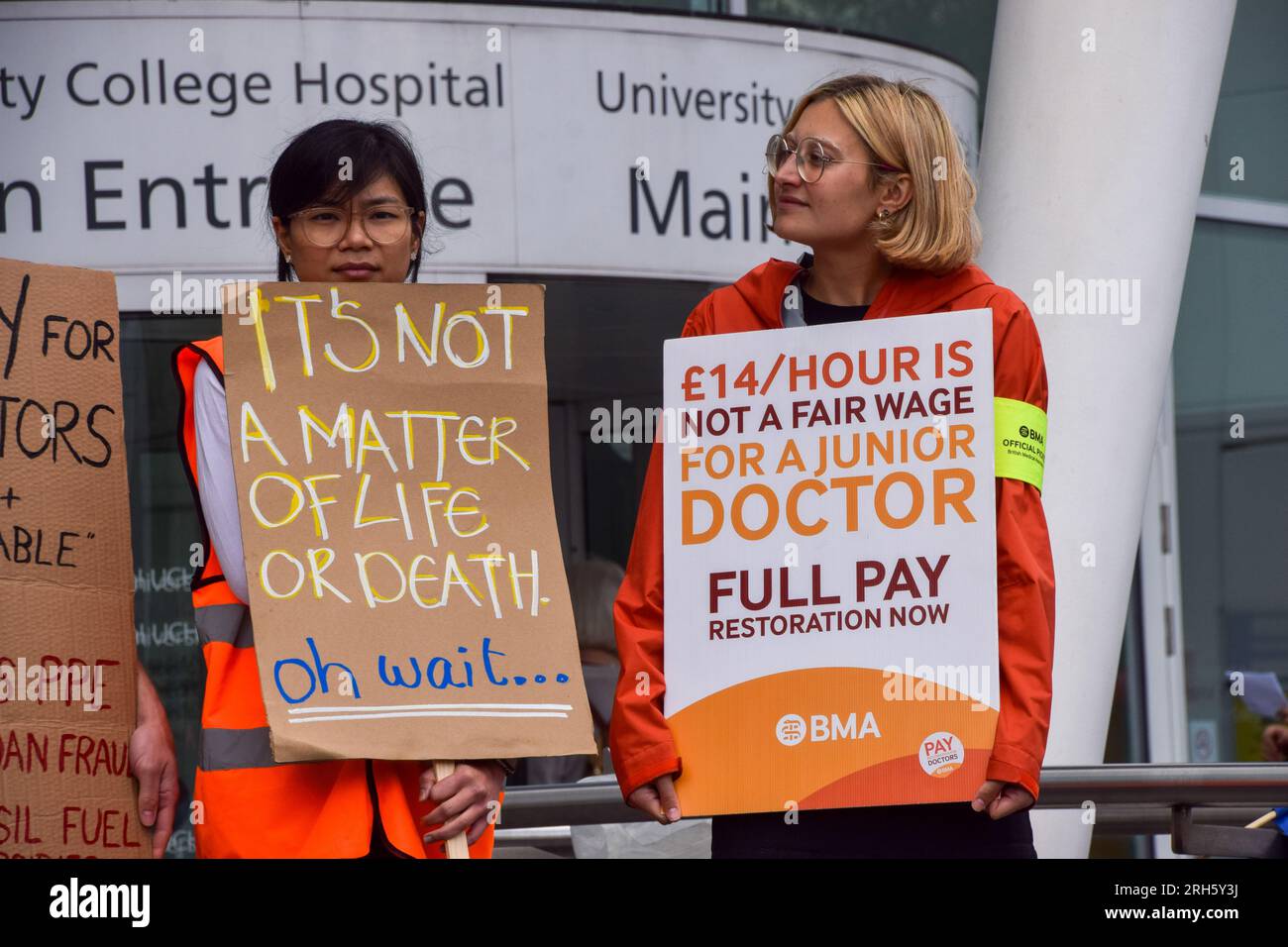 London, UK. 14th August 2023. British Medical Association (BMA) picket ...