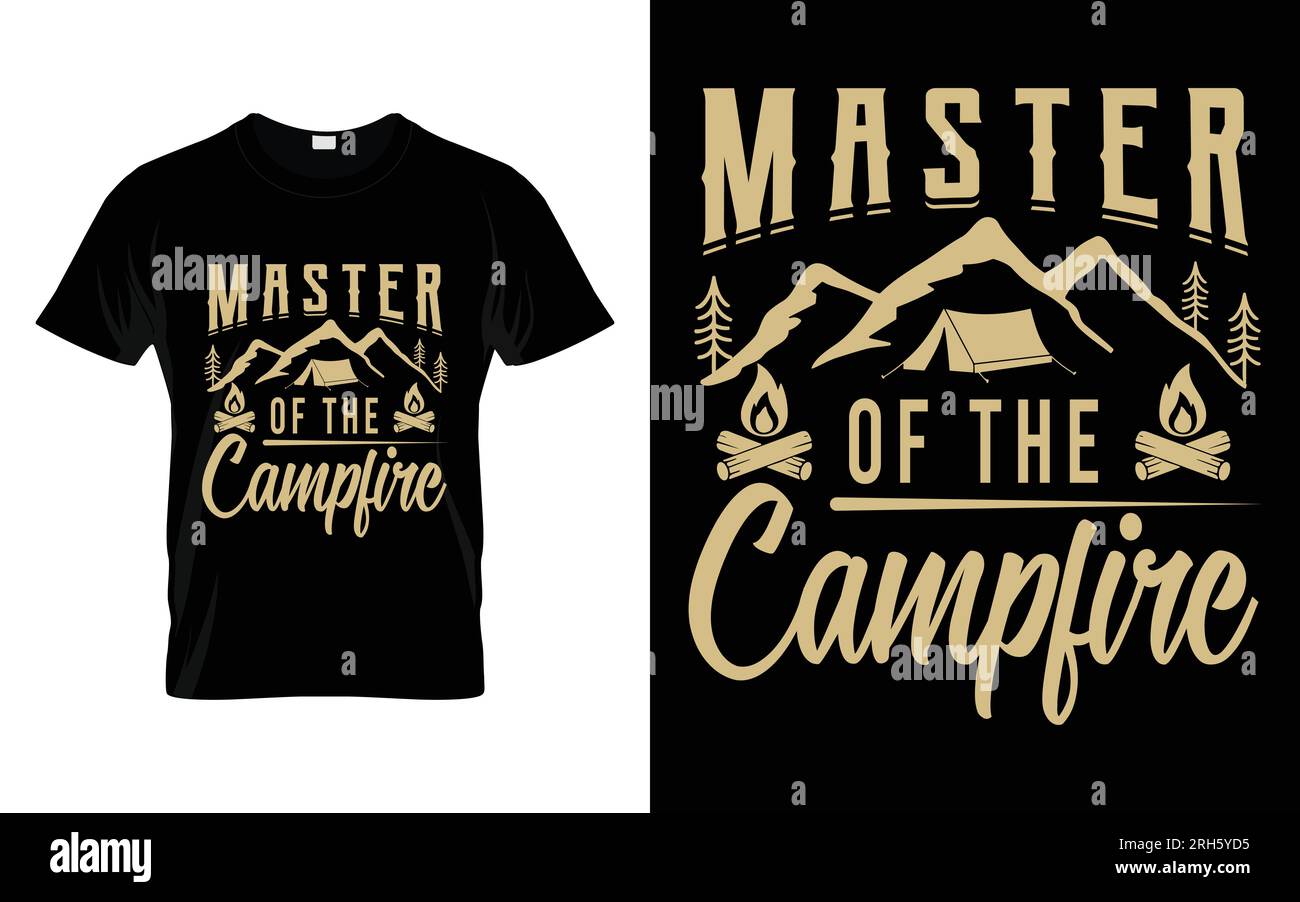 Master of the campfire Funny Camping T-shirt design Stock Vector Image & Art - Alamy