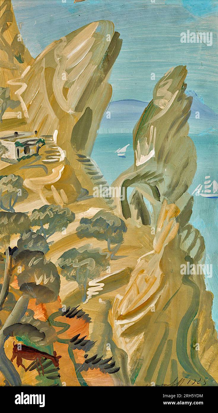 Alexandre Jacovleff - Mountainside in Capri - 1925 Stock Photo - Alamy